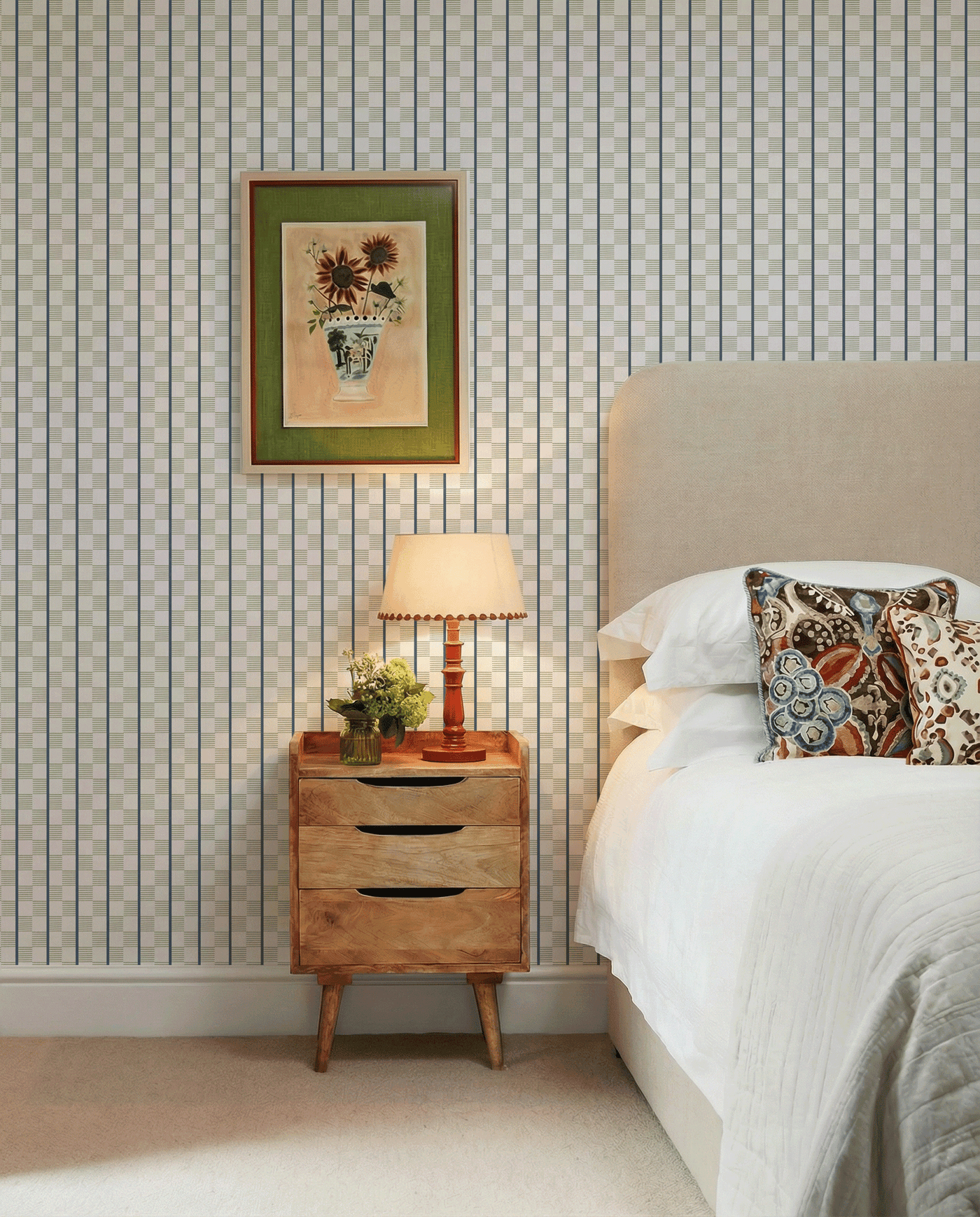Ponty Olive Wallpaper - Esselle Home